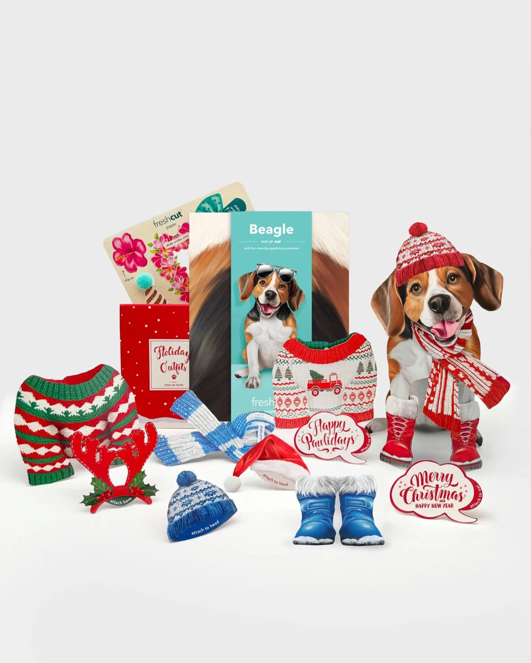 Pop-Up Beagles: Festive Paper Pets & Pop-Up Cards | FreshCut Paper