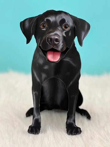 Pop-Up Black Lab Pet Card | FreshCut Paper 3D Dog Greeting