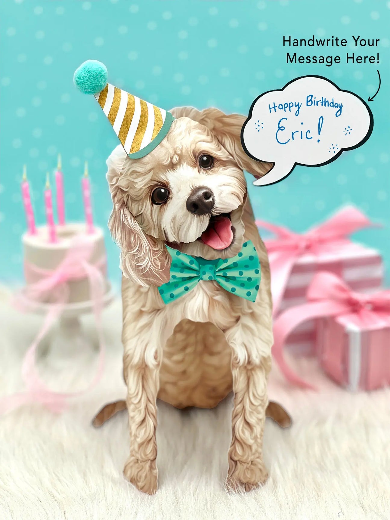 Pop-Up Poodle Pet Card | FreshCut Paper 3D Animal Greeting