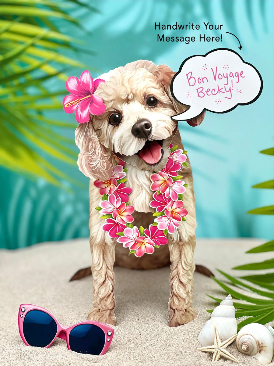 Pop-Up Poodle Pet Card | FreshCut Paper 3D Animal Greeting