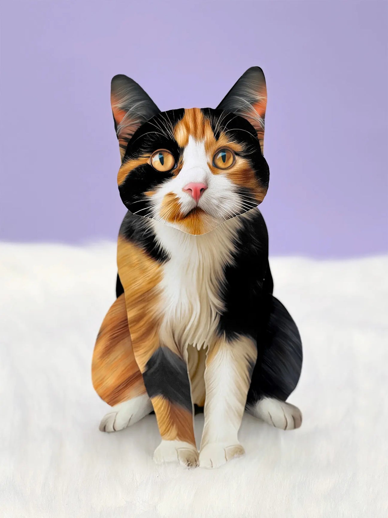 Whimsical Pop-Up Calico Cat – FreshCut Paper Pets