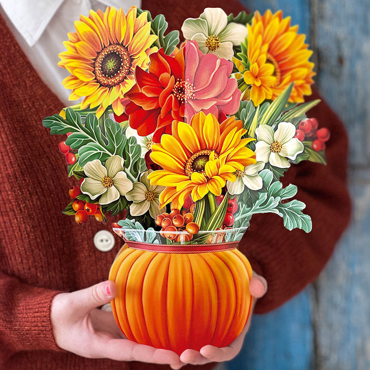 Pumpkin Harvest Paper Flower Bouquet | FreshCut Paper Autumn Elegance