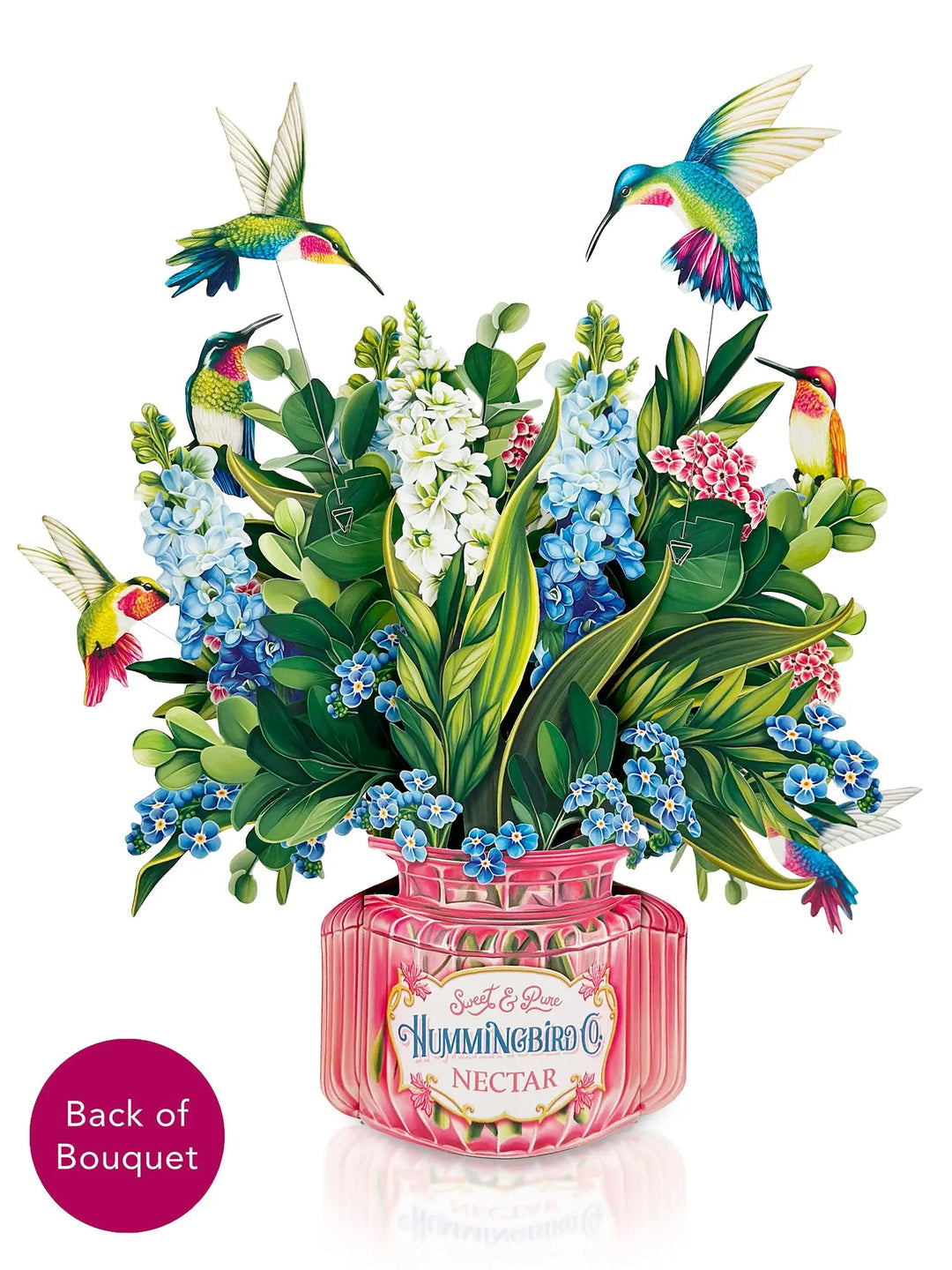 Hummingbird Oasis: FreshCut Paper's Stunning 3D Flower Bouquet Gift
