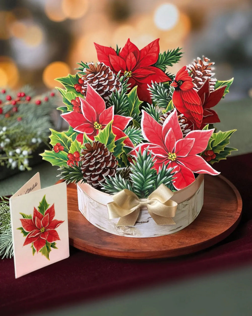 Birch Poinsettia Paper Flower Bouquet | FreshCut Paper Festive Elegance