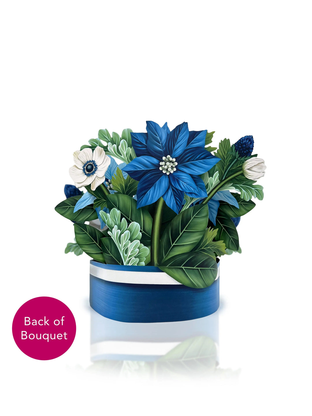 Blue Poinsettia Pop-Up Card | Stunning Paper Flower Bouquet | FreshCut ...