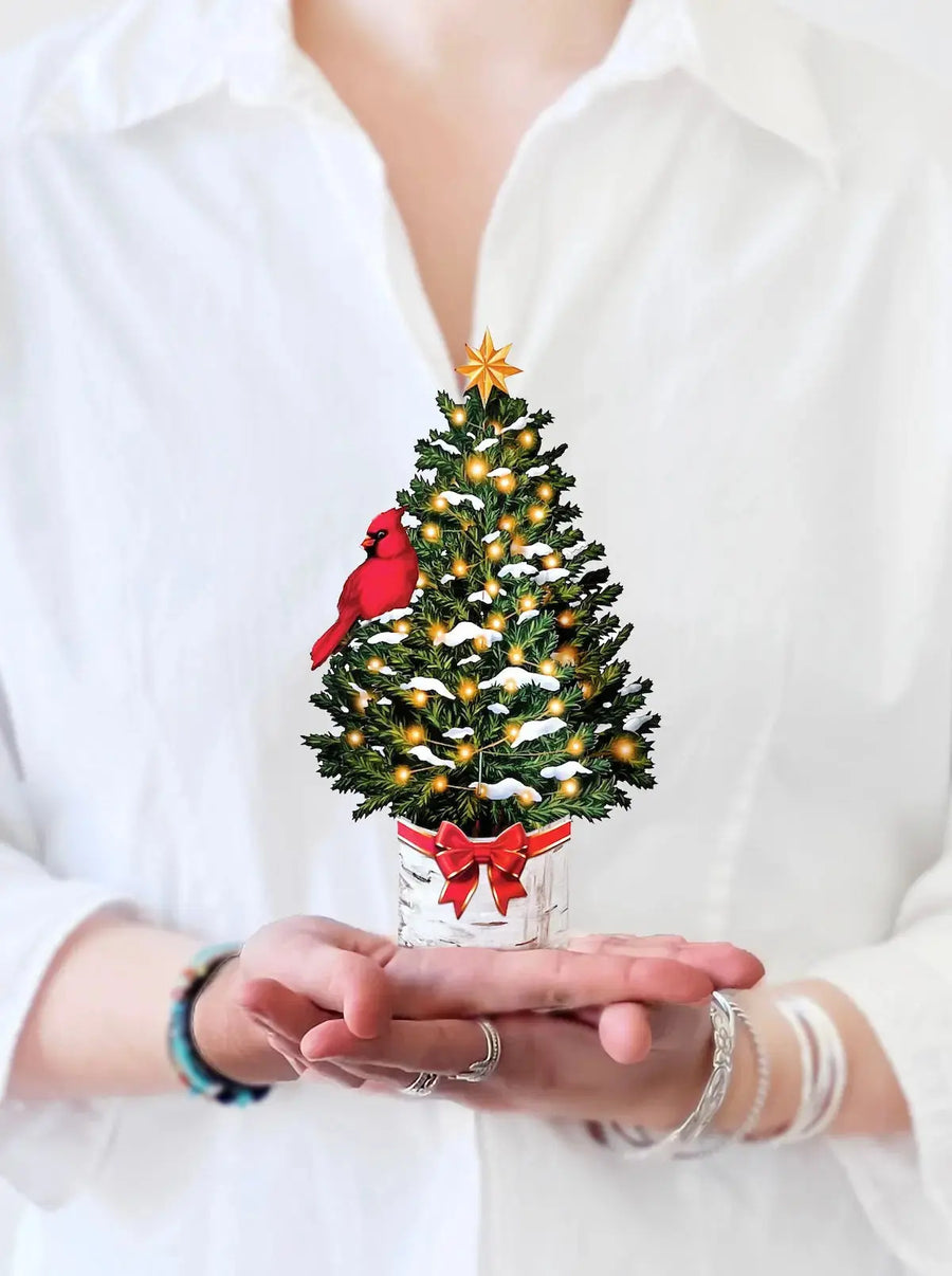Mini Merry Tree Pop-Up Card | Festive Paper Flower Bouquet from ...