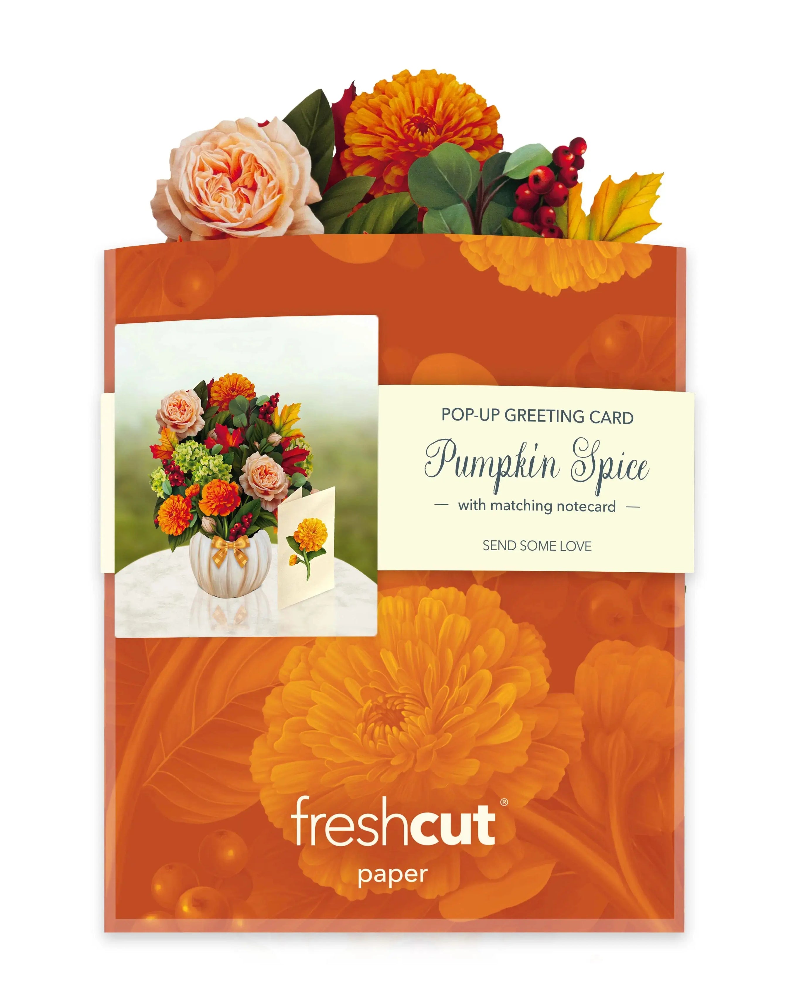 Mini Pumpkin Spice Pop-Up Card | FreshCut Paper Festive Fall Design