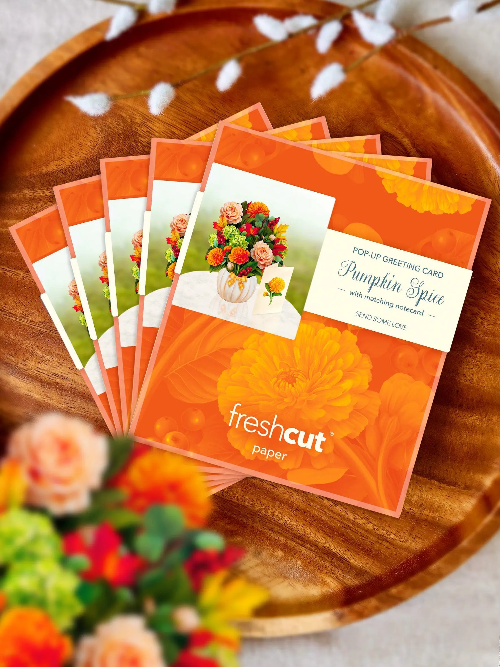 Mini Pumpkin Spice Pop-Up Card | FreshCut Paper Festive Fall Design