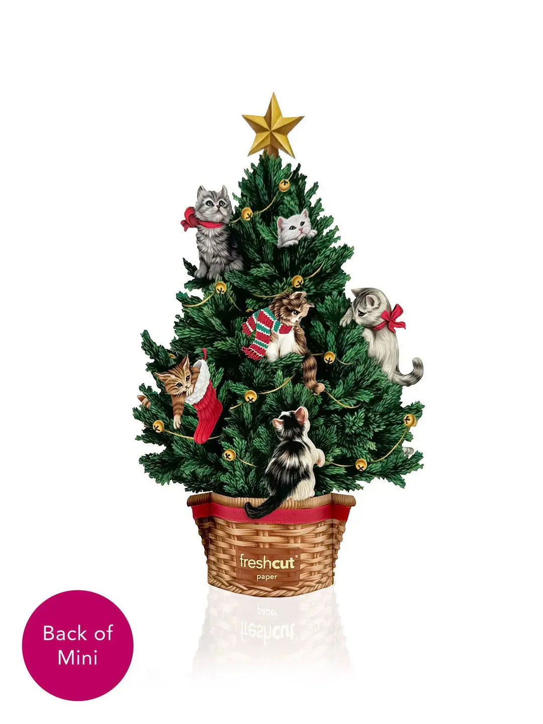 Mini Meowy Christmas Tree Pop-Up Card | Festive Cat-Themed Holiday Card ...
