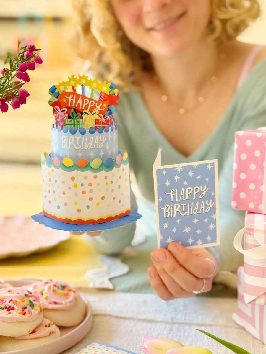 Mini Confetti Cake Pop-Up Birthday Card | FreshCut Paper