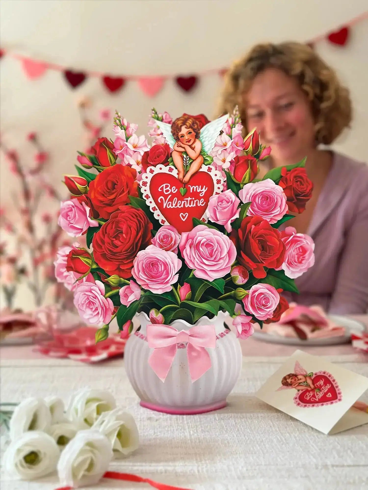 FreshCut Paper Pop-up Flower Bouquets for Valentine's Day