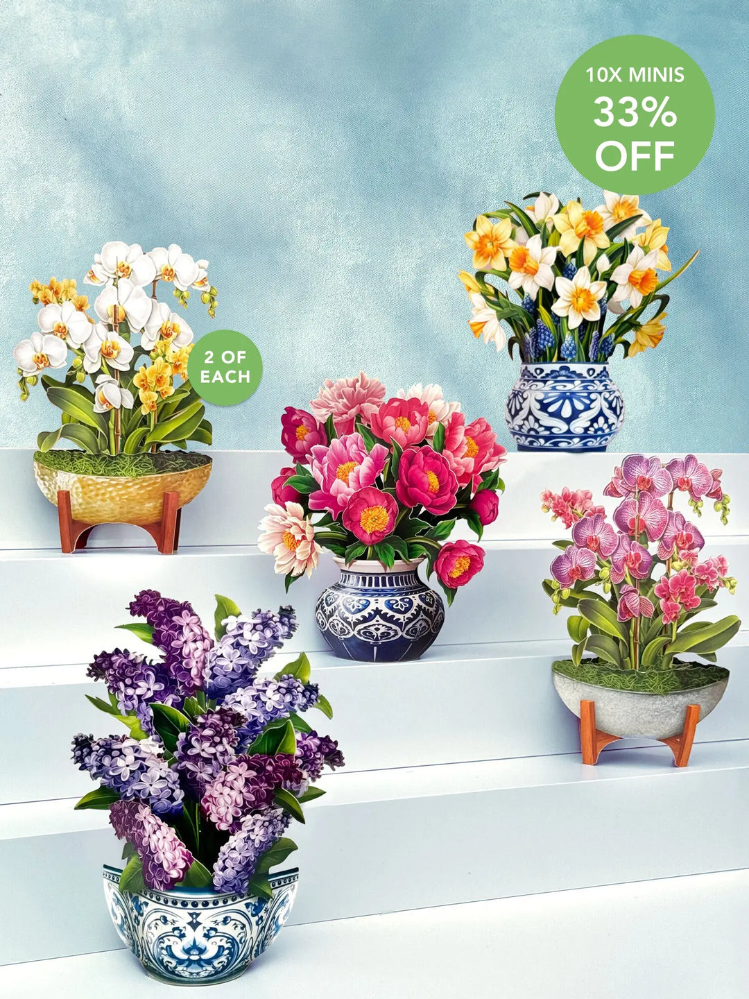 Mini Garden Bundle | FreshCut Paper 3D Petite Flower Bouquets