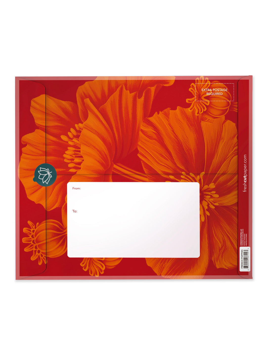 FreshCut Paper Pop Up French Poppies 3D Greeting Card