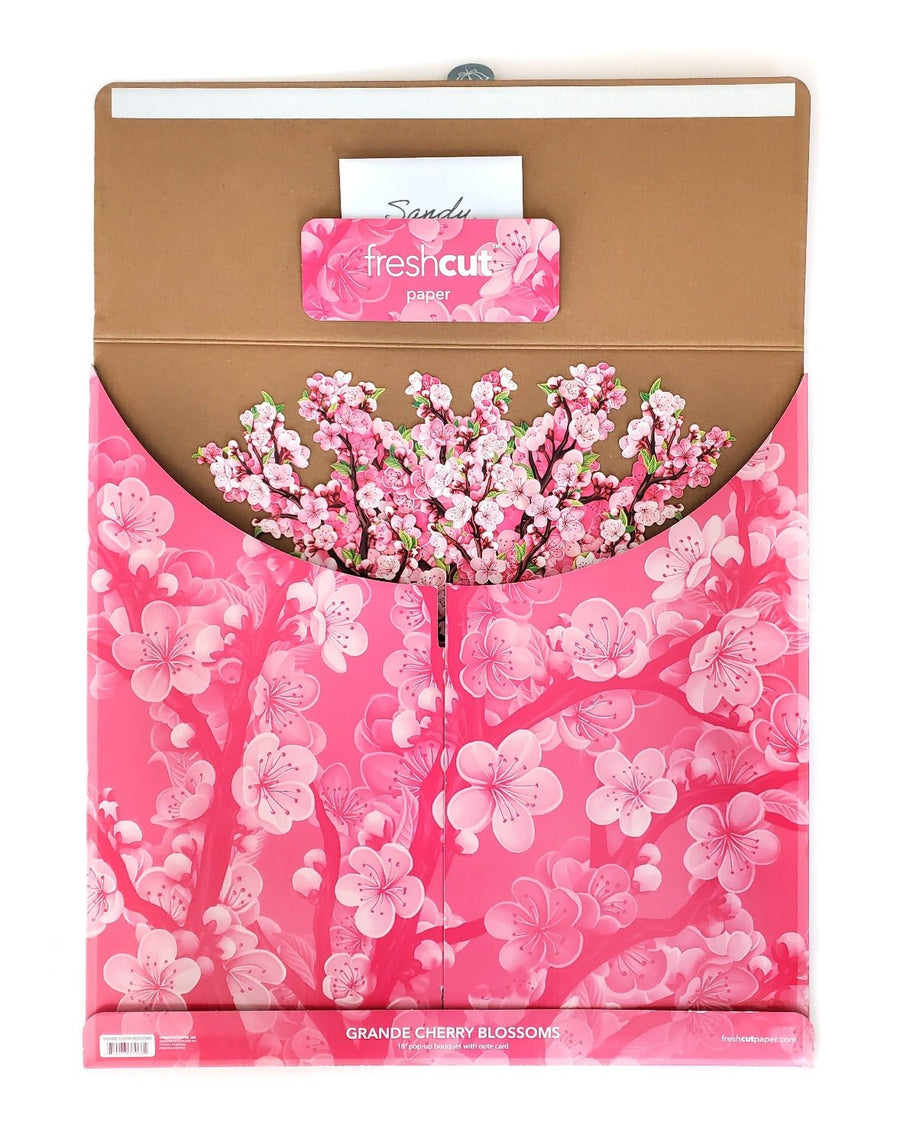FreshCut Paper Pop Up Grande Cherry Blossoms 3D Greeting Card