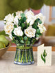 White Roses Paper Flower Bouquet | Elegant Floral Design by FreshCut Paper