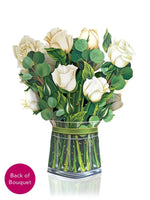White Roses Paper Flower Bouquet | Elegant Floral Design by FreshCut Paper